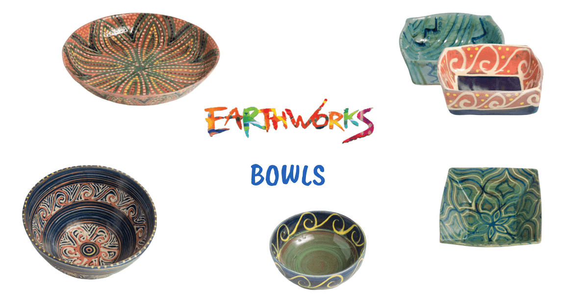 Vibrant Ceramic Bowls - Earthworks Pottery