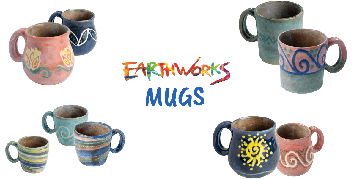 Caribbean Ceramic Mugs by Earthworks Pottery